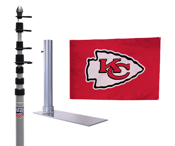 Kansas City Chiefs Ultimate Tailgate Flagpole Kit – Flagpole To-Go
