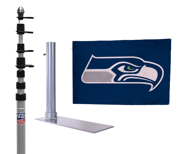 Seattle Seahawks Ultimate Tailgate Flagpole Kit – Flagpole To-Go