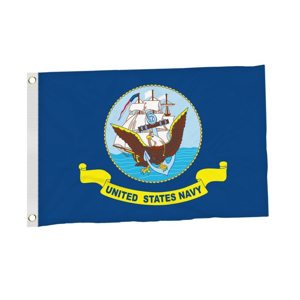 United States Navy 12" x 18" Boat Flag – Flagpole To-Go