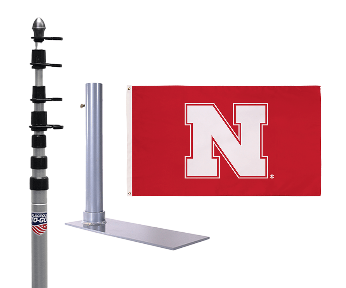 University of Nebraska Ultimate Tailgate Flagpole Kit – Flagpole To-Go