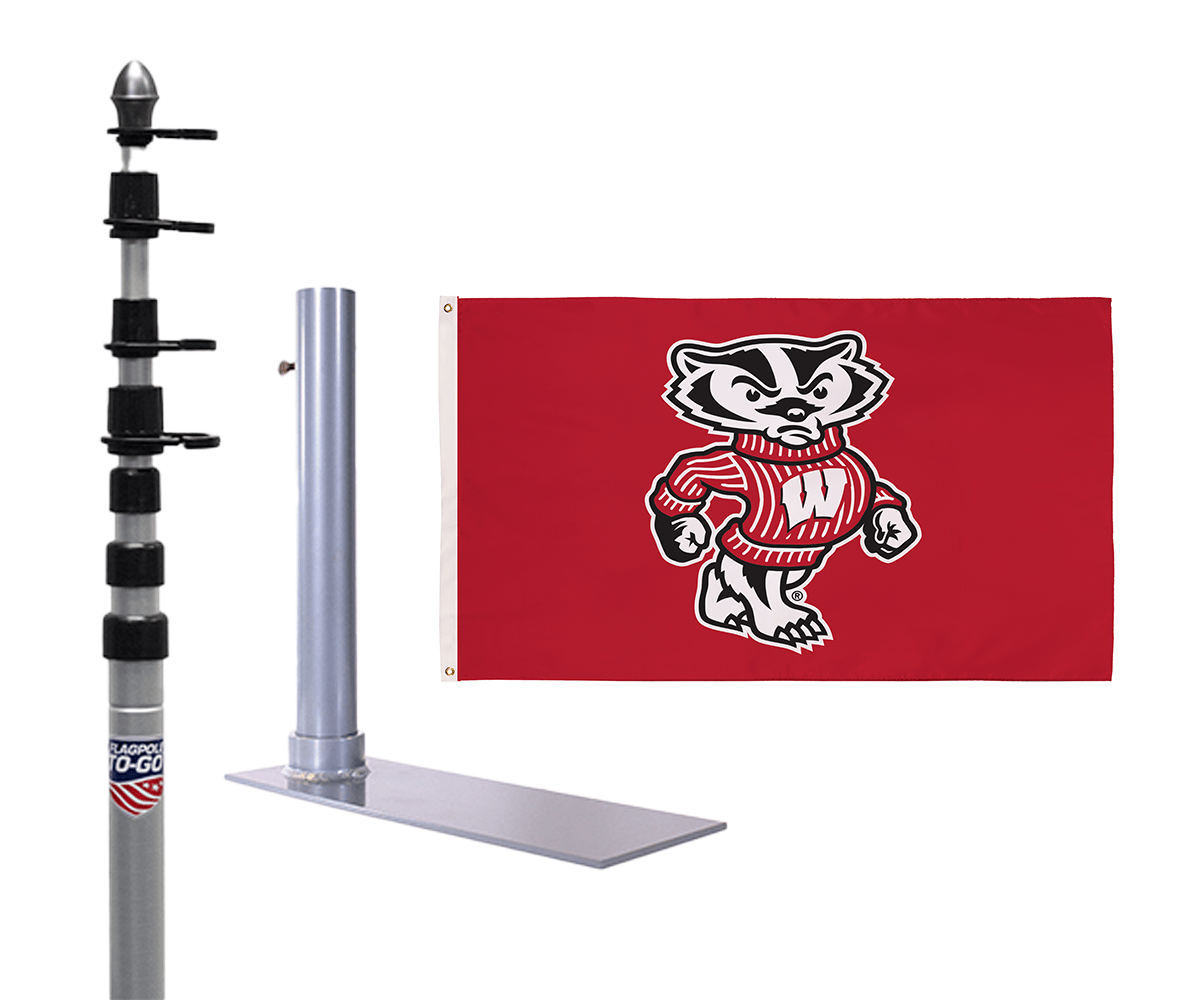University of Wisconsin Ultimate Tailgate Flagpole Kit – Flagpole To-Go
